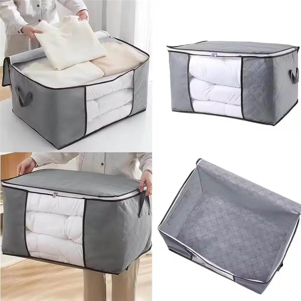Extra Large Blanket Storage Bag – Comforter Storage with Clear Window ...