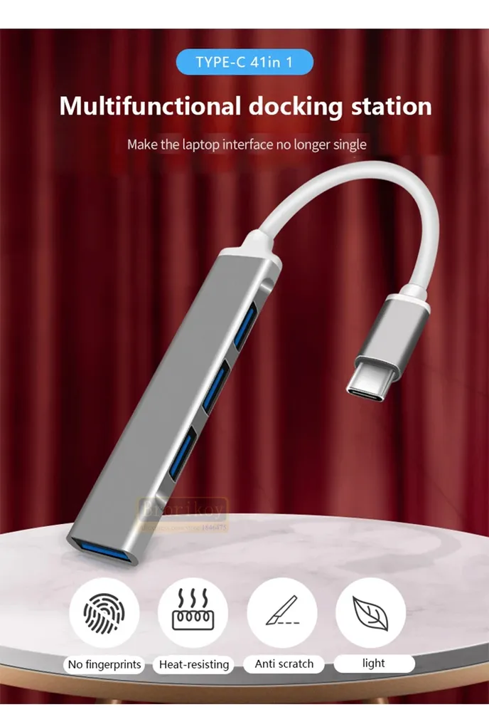 Type C 4 in 1 Multi-Port Hub 3.0 | Zulacart