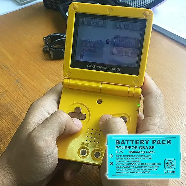 Gameboy Advance GBA SP Rechargeable Li-ion Battery 3.7V 850mAh | Zulacart